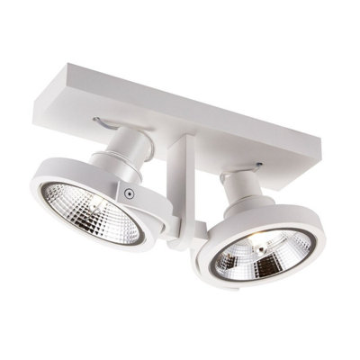 Luminosa Master Twin Ceiling Spotlight, White, 2x GU10/ES111