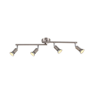 Luminosa Matrix Ceiling Spotlight Bar Nickel Matt 4x GU10 3000K