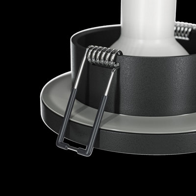 Luminosa Maytoni Stark Round Recessed Downlight Black GU10 IP65