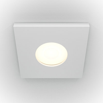 Luminosa Maytoni Stark Square Recessed Downlight White GU10 IP65