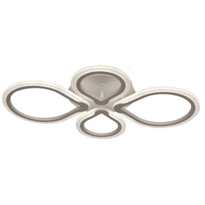 Luminosa Messina Integrated Led Semi Flush Light White 73cm