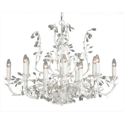 Luminosa Michelan 12 Light Multi Arm Chandeliers White Frosted