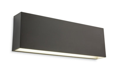 Luminosa Midas Outdoor Integrated LED Down Light Rectangle Graphite IP65