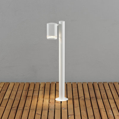 Luminosa Modena Outdoor Modern Short Bollard Light White, Transparent, IP44