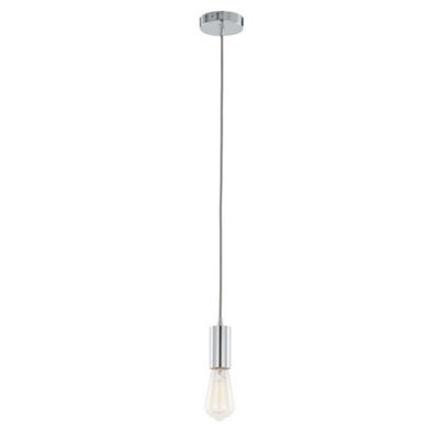 Luminosa Modern Hanging Pendant Lamp Holders Chrome 1 Light , E27