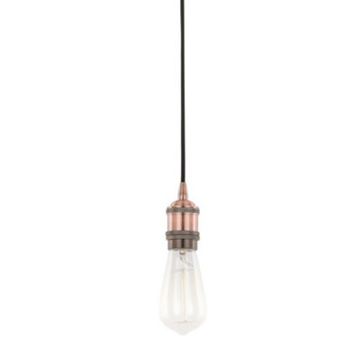 Luminosa Modern Hanging Pendant Lamp Holders Red Copper 1 Light , E27