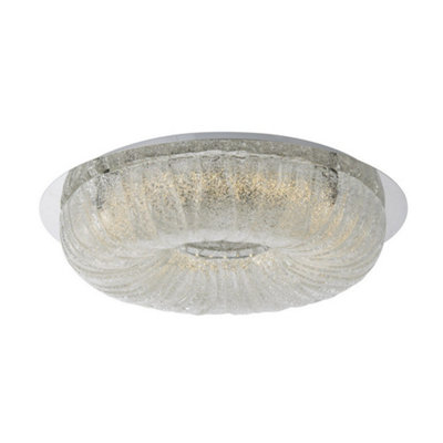 Luminosa Modern LED Flush Ceiling Light Chrome, Silver, Warm White ...