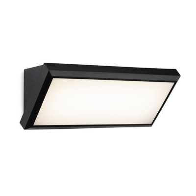 Luminosa Nitro LED Resin Wall Light Black with White Polycarbonate ...
