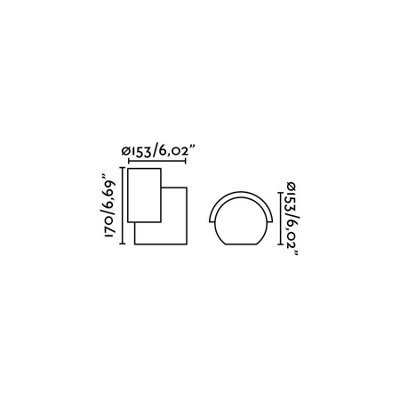 Luminosa Noboru Outdoor LED Projector Wall Light Dark Grey 16W 3000K IP65