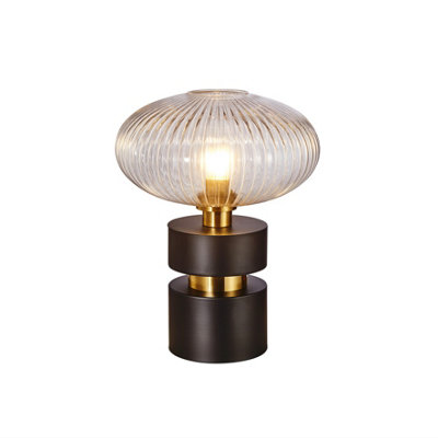 Luminosa Norma Globe Table Lamp Black E27 - UK STOCK