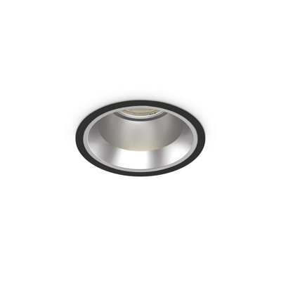 Luminosa Off Round Recessed Downlight Black 11cm 4000K | DIY at B&Q