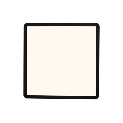 Luminosa Oja Square 29cm LED Panel Black, 3000/4000K | DIY at B&Q