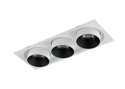 Luminosa Outsider Integrated LED Adjustable Triple Recessed Downlight ...