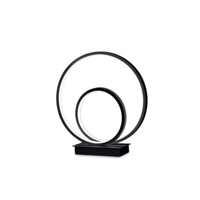 Luminosa Oz LED Decorative Swirl Integrated LED Table Lamp Black, 3000K ...