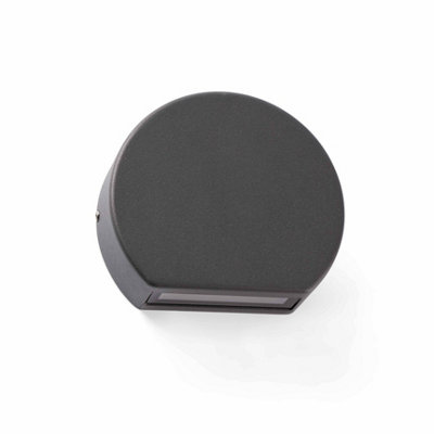 Luminosa Pill LED Outdoor Wall Light Dark Grey IP54 | DIY at B&Q