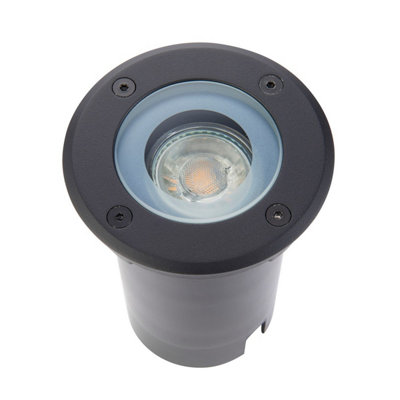 Luminosa Pillar Outdoor Recessed Ground Light Clear Glass IP65