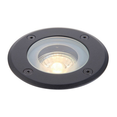 Luminosa Pillar Outdoor Recessed Ground Light Clear Glass IP65