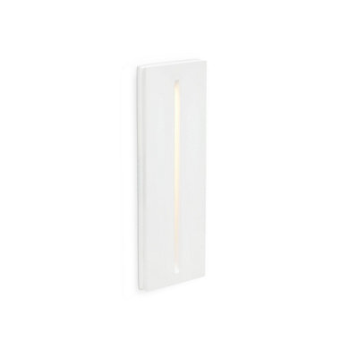 Luminosa Plas LED 1 Light Indoor Recessed Wall Light White Plaster ...