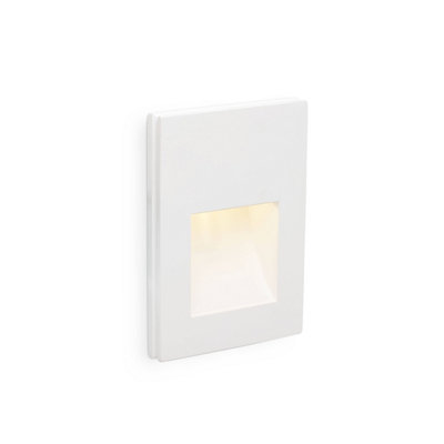 Luminosa Plas LED 1 Light Indoor Recessed Wall Light White Plaster