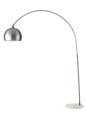 Luminosa PLAZA Arc Floor Lamp Nickel 152x205x35cm