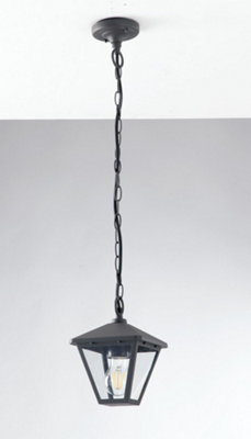 LUMINOSA PRISMA OUTDOOR PENDANT CEILING LIGHT ANTHRACITE, IP44 16CM