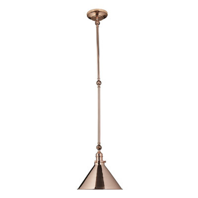 Luminosa Provence 1 Light Indoor Wall / Ceiling Light Polished Copper, E27