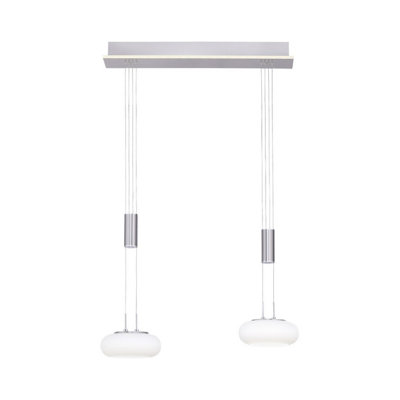 Luminosa Q-Etienne Bar Pendant Ceiling Light Steel 2x 8W LED 2700-5000K ...