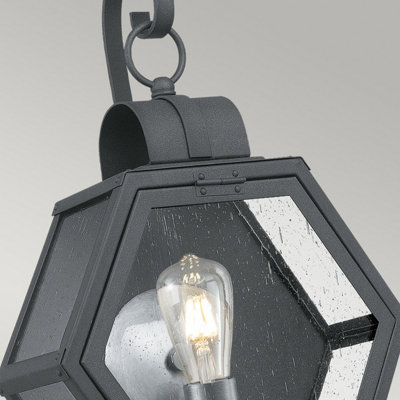 Luminosa Quoizel Heath Outdoor Wall Lantern Mottled Black, IP44