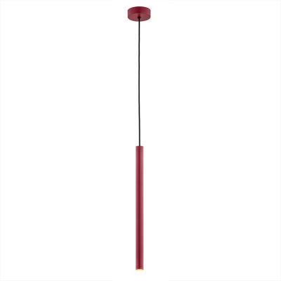 Luminosa Rio Slim Pendant Ceiling Light Red 719lm 3000K