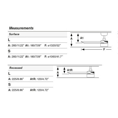 Luminosa Rudder Recessed 106cm Smart TEK LED Ceiling Fan Matt Black ...