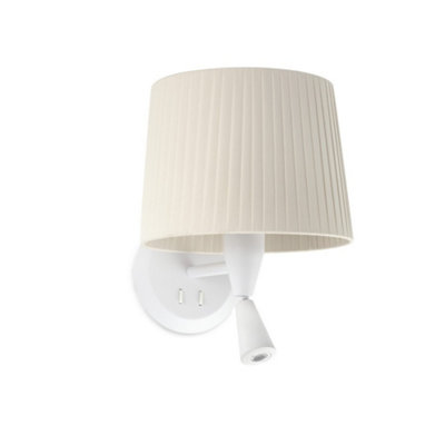 Luminosa Samba Reading Light Wall Light White, E27 | DIY at B&Q