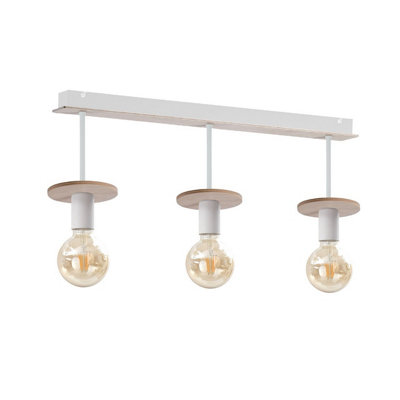 Luminosa Saturn Ceiling Spotlight Bar Natural, 60cm, 3x E27