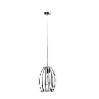 Luminosa Saya Wire Frame Pendant Ceiling Light Grey, 20cm, 1x E27