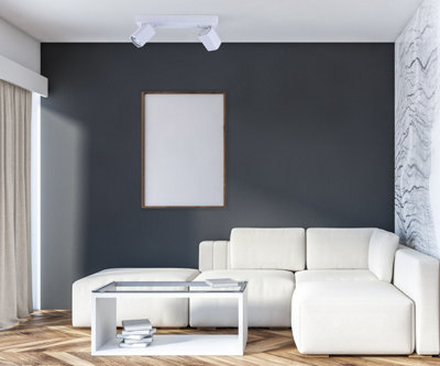 Luminosa Senova Modern 2 Light Twin Ceiling Spotlight, GU10