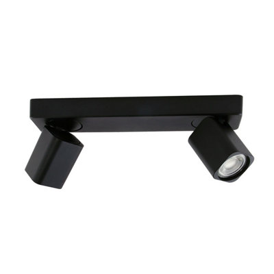 Luminosa Senova Modern 2 Light Twin Ceiling Spotlight, GU10 | DIY at B&Q