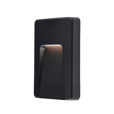 Luminosa Severus CCT LED Outdoor Surface Mounted Wall Guide Light Black ...