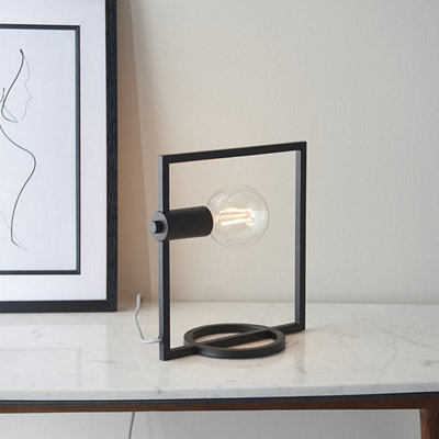 Luminosa Shape Rectangle Base Only Table Lamp Matt Black