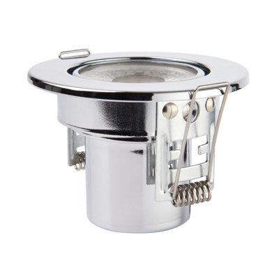Luminosa Shieldeco 500 CCT Tiltable Light 5W Recessed Downlight Chrome Effect Plate