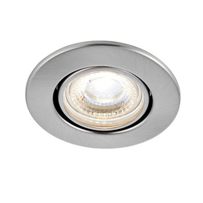 Luminosa Shieldeco Fire Rated Integrated LED Tilt Recessed Light Satin ...