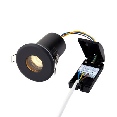 Luminosa Shieldplus Recessed Downlight Matt Black Paint IP65