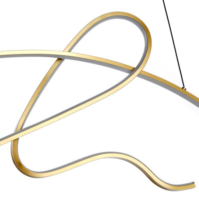 Luminosa Sign Integrated LED Pendant Ceiling Light Gold