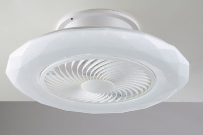 Luminosa Skyron LED Ceiling Lamp With Fan, Wifi Smart, Voice Control ...