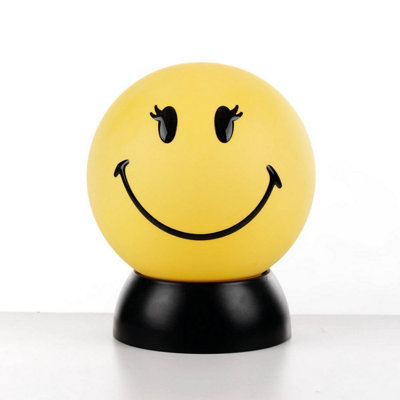 Luminosa Smiley Childrens Globe Table Lamp, Yellow