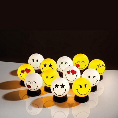 Luminosa Smiley Childrens Wink Face Globe Table Lamp