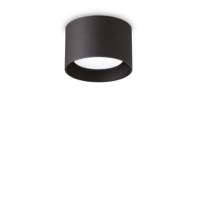 Luminosa Spike Round Surface Mounted Downlight Black