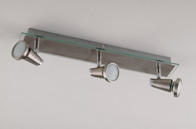 Luminosa SPOT LED 3 Light Adjustable Spotlight Bars Nickel 400lm 2700K ...