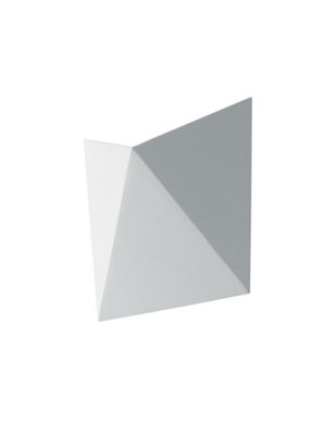 Luminosa Stealth Outdoor LED Aluminium Down Wall Lamp, White Matt, IP54 ...