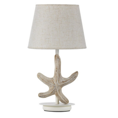 Luminosa Stellina Starfish Table Lamp With Round Tapered Shade, E27 ...