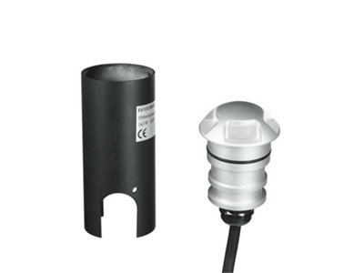 LUMINOSA STEP 24V LED RECESSED FLOOR & DECKING NICKEL - 4 DIRECTION ...