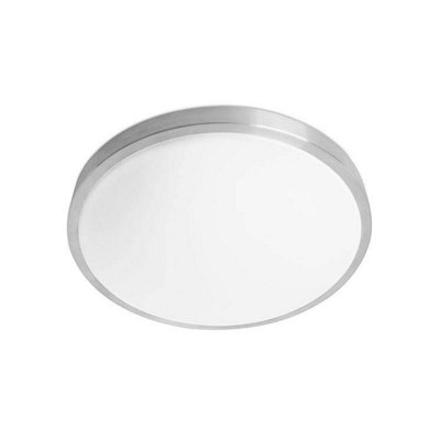 Luminosa Tempo Bathroom LED Round Simple Flush Ceiling Light Shiny 35cm ...